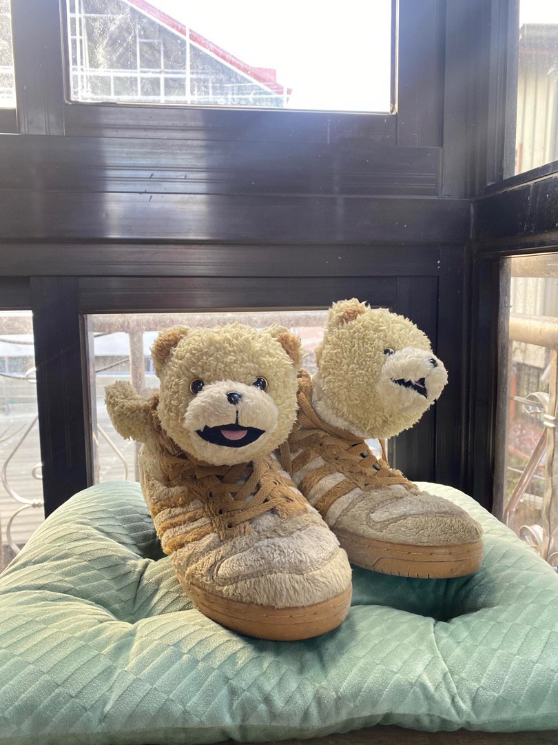 Adidas x Jeremy Scott Teddy Bear Sneakers, Women's Fashion, Footwear ...