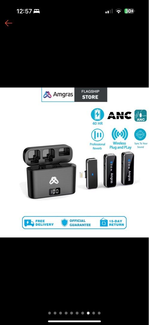 Amgrass SoundMeta III Pro ANC Wireless Lavalier Microphone With ANC ...