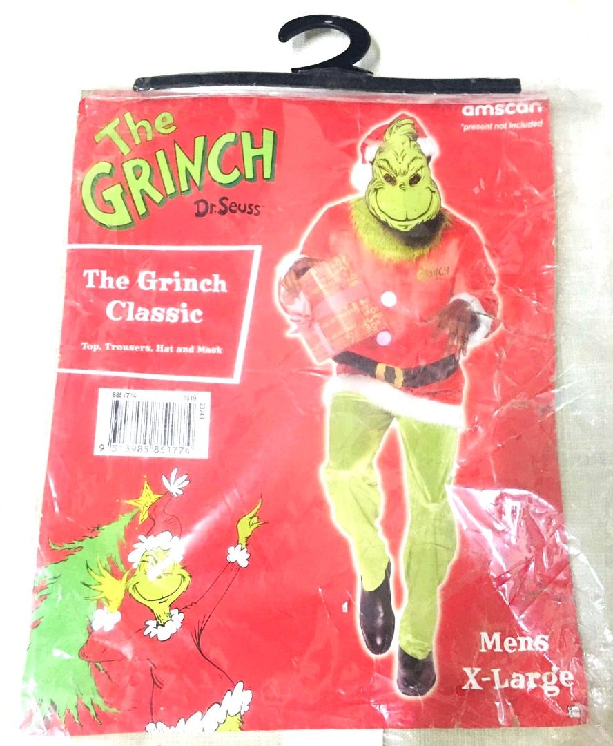 Amscan Extra Large The Grinch Costume, Men's Fashion, Tops & Sets, Sets ...