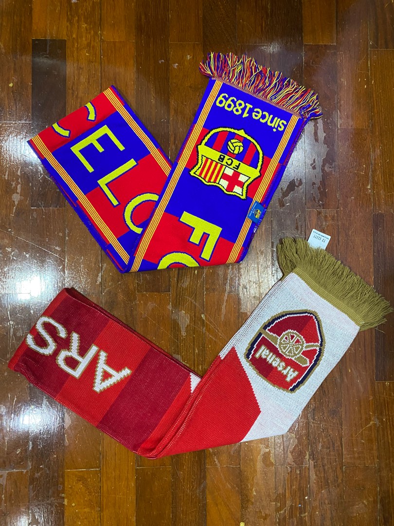 Arsenal and Barcelona Scarf/Mafla, Sports Equipment, Sports & Games ...