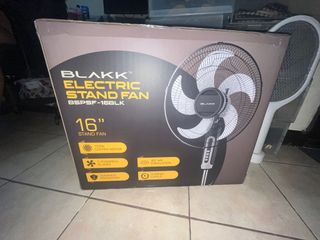 BLAKK 16" Electric Stand Fan (Brand New / NON NEGOTIABLE), Furniture ...