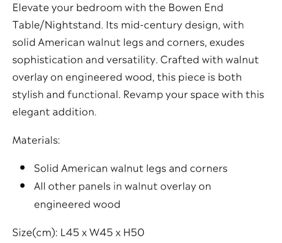 Bowen Side Table Commune, Furniture & Home Living, Furniture, Tables & Sets on Carousell