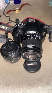 Canon 1000D Kit with 18-55mm Lens + accessories, Photography, Cameras ...