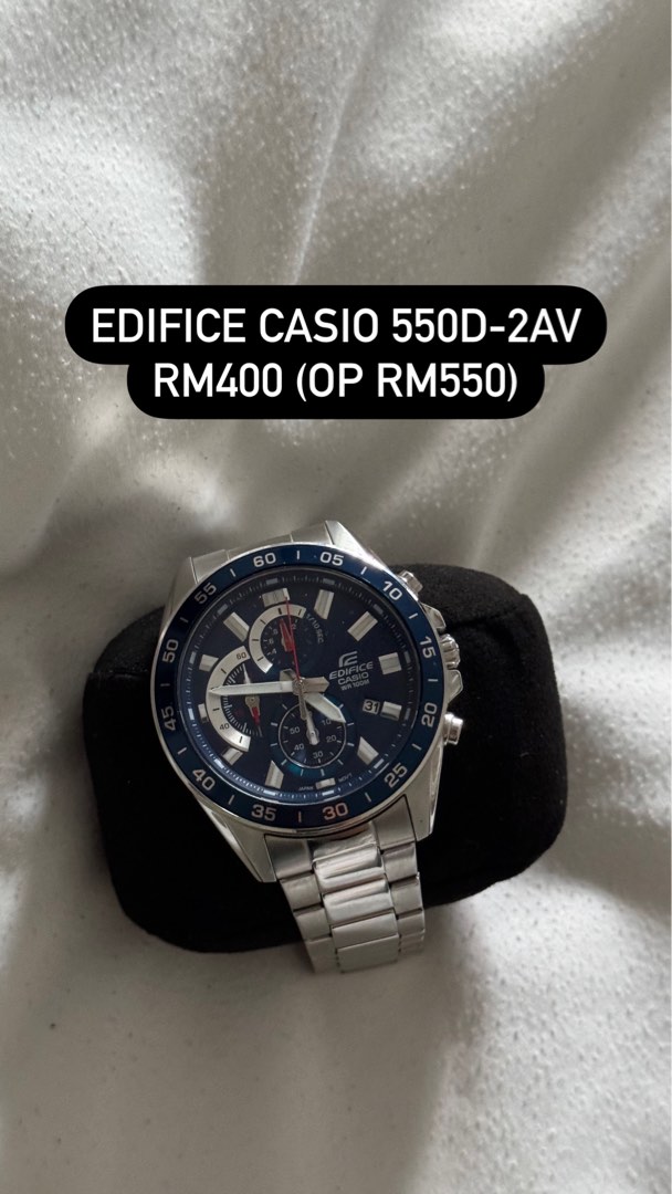 Casio Edifice 550D-2AV, Luxury, Watches on Carousell