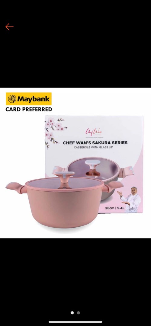 Chef Wan Lifestyle Casserole 26CM with lid Sakura Series (Brand New ...