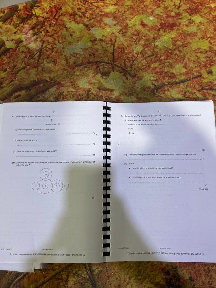 Chemistry IGCSE paper 4 extended past year papers + answer booklet ...