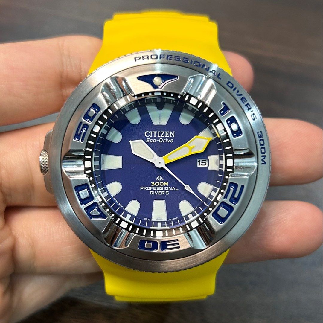 Citizen Promaster Ecozilla BJ8058-06L Yellow Eco-Drive Diver Men Watch ...