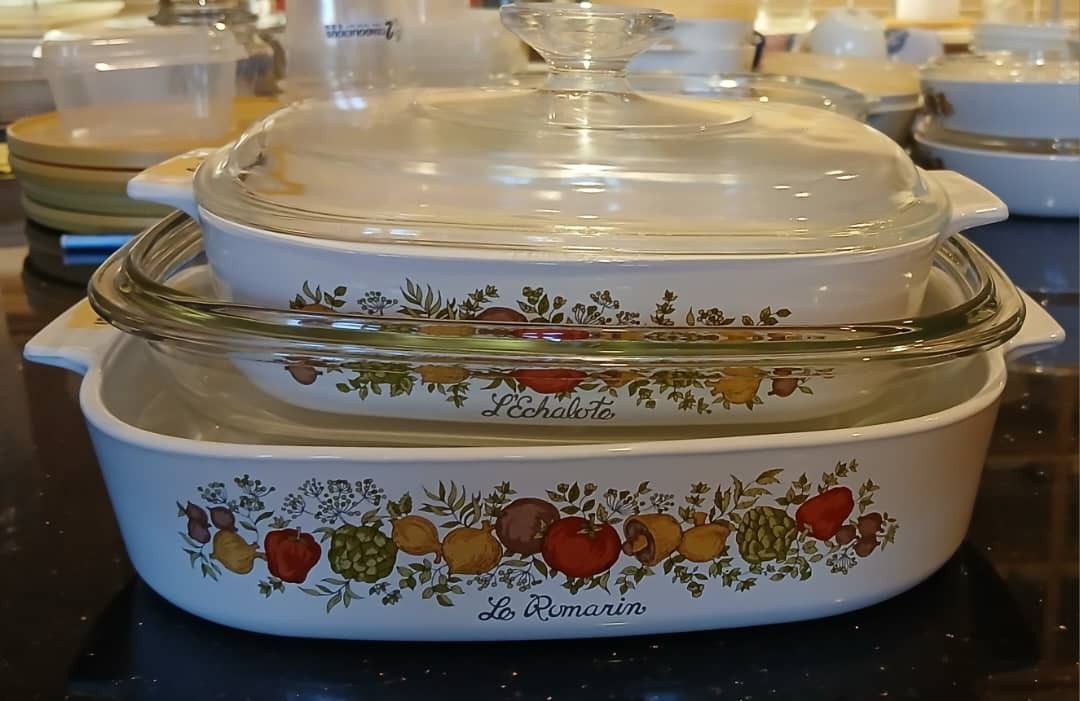 Vintage Corning Ware Spice of Life Casserole Set with Cover.( Made in ...