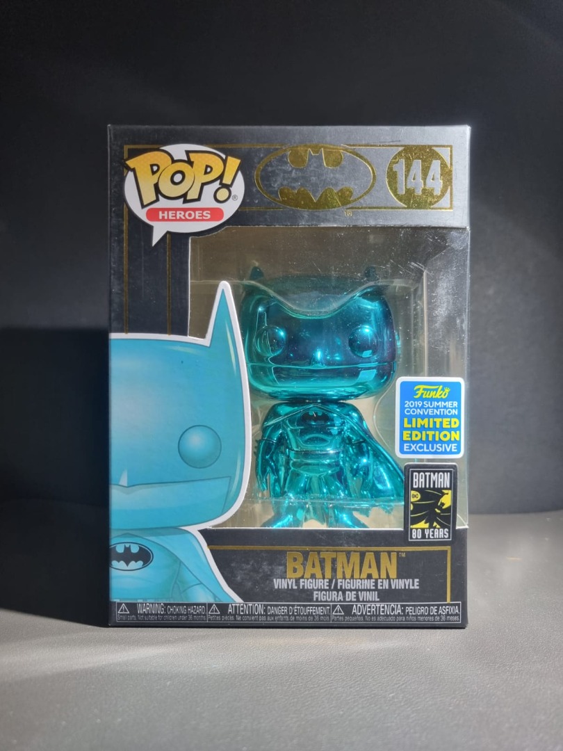 DC Batman Blue Chrome 2019 Convention Exclusive Funko Pop, Hobbies ...