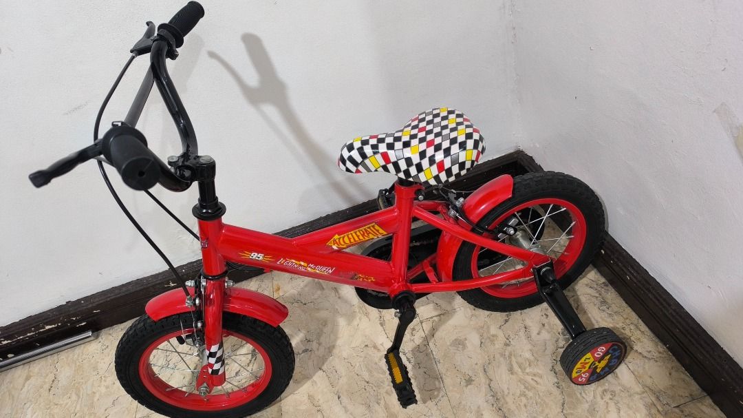 Disney Pixar Cars 12 inch Bike with Training Wheels for Boys 12 inch 14 ...
