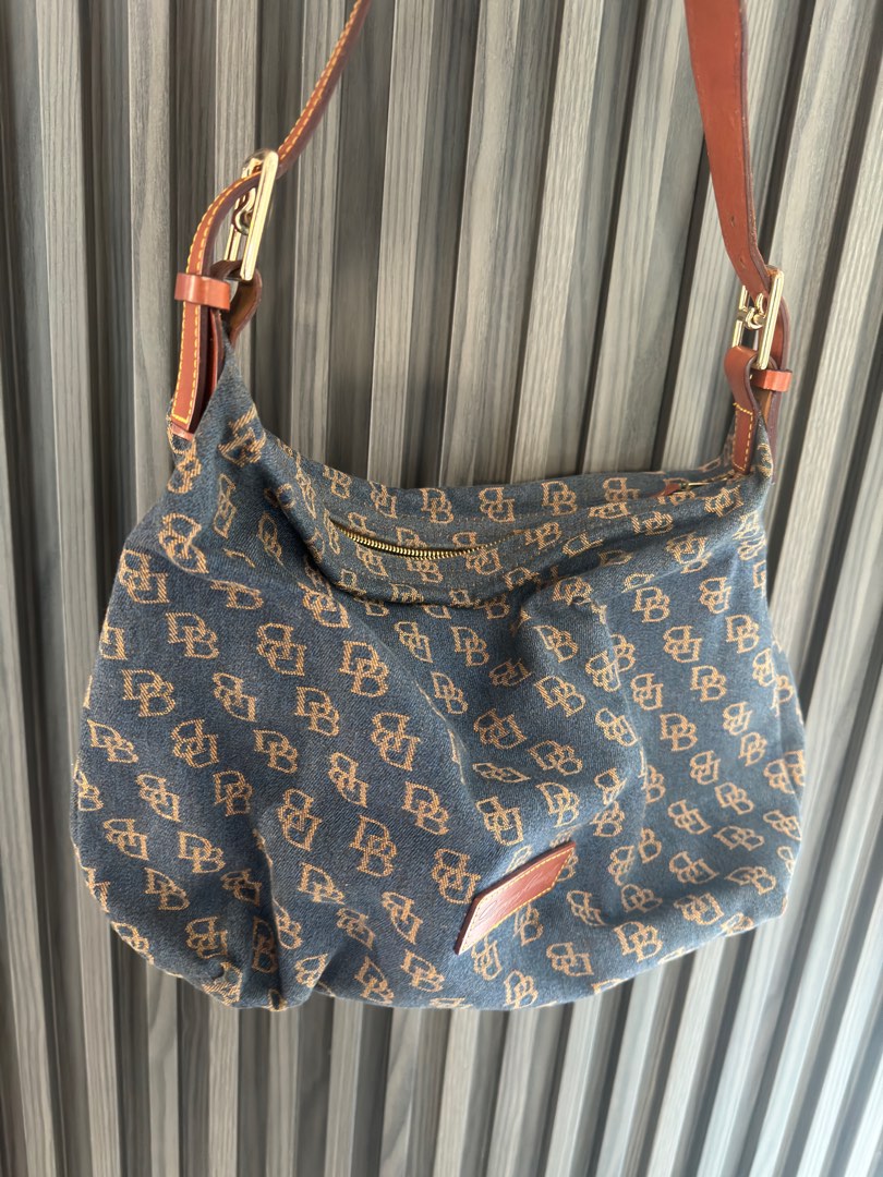 Dooney & Bourke denim shoulder bag rare, Women's Fashion, Bags ...