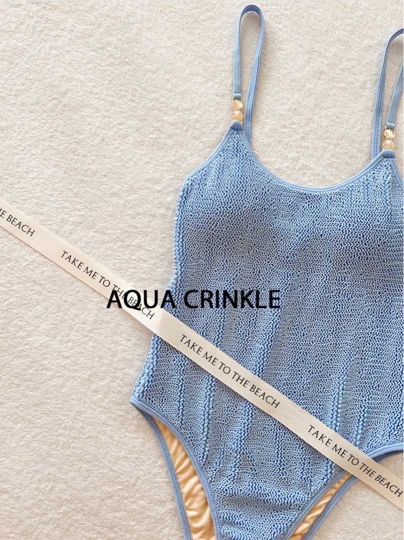 Eighth Mermaid Calista Full Piece (Aqua Crinkle), Women's Fashion ...