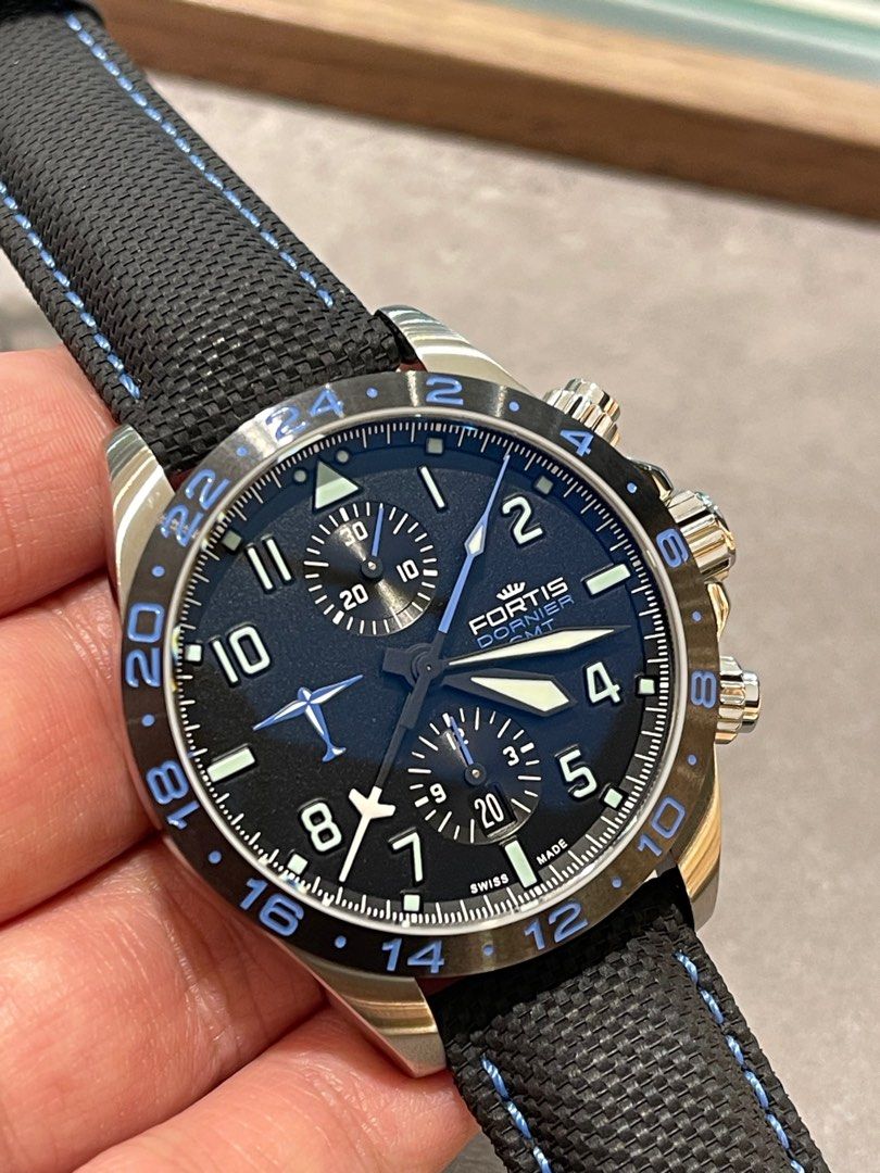 FORTIS AVIATIS DORNIER GMT CHRONOGRAPH AUTO 42MM 402.35.41.LP.15 ...
