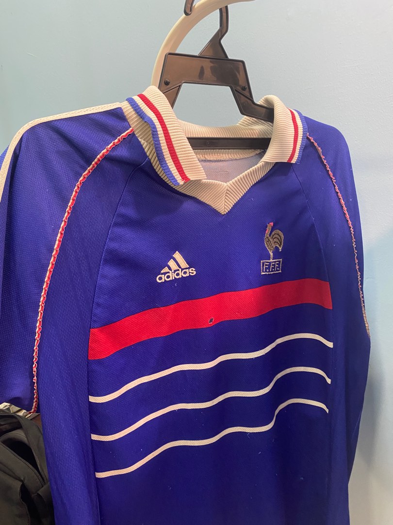 FRANCE RETRO JERSEY 1998-2000 ORIGINAL, Men's Fashion, Tops & Sets ...