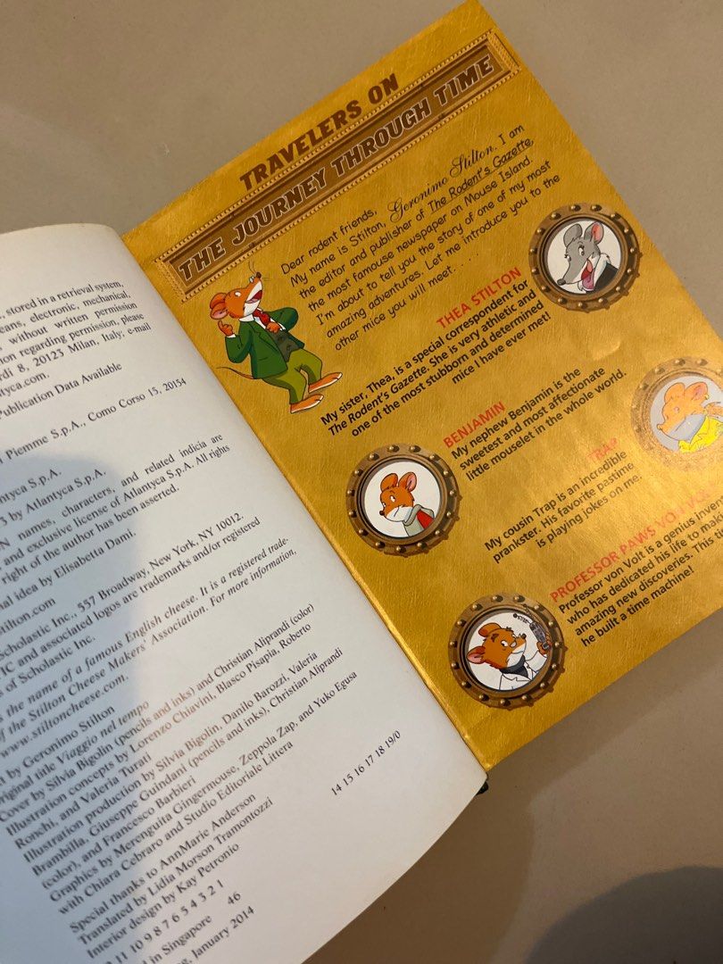 Geronimo Stilton HARDCOVER The Journey Through time, scholastic book ...