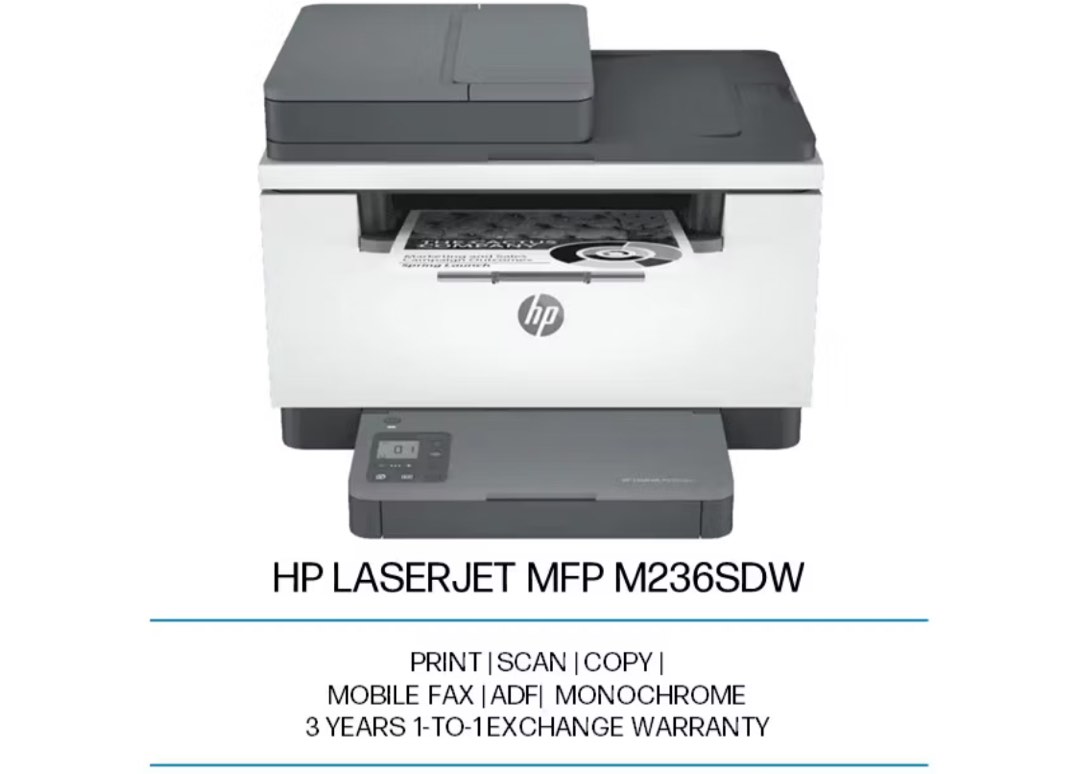 HP LaserJet MFP M236sdw Printer included Cartridge, Computers & Tech ...