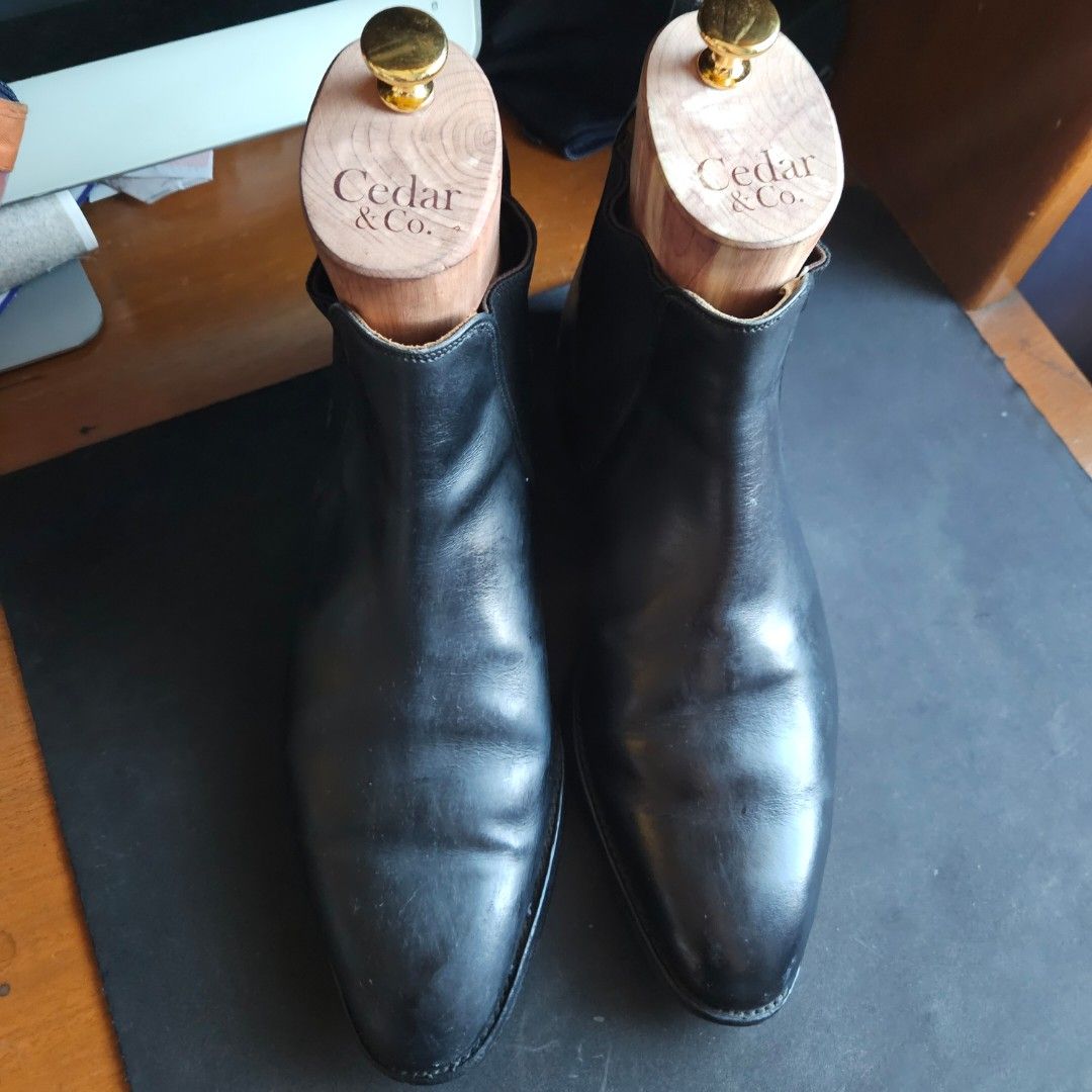 Joseph Cheaney & Sons Threadneedle Chelsea Boots in Black Calf, Men's ...