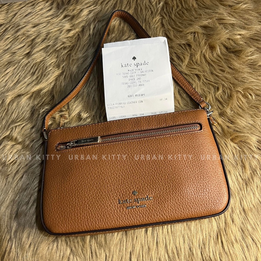 Kate Spade Leila convertible wristlet/ kili kili bag in tan gingerbread ...
