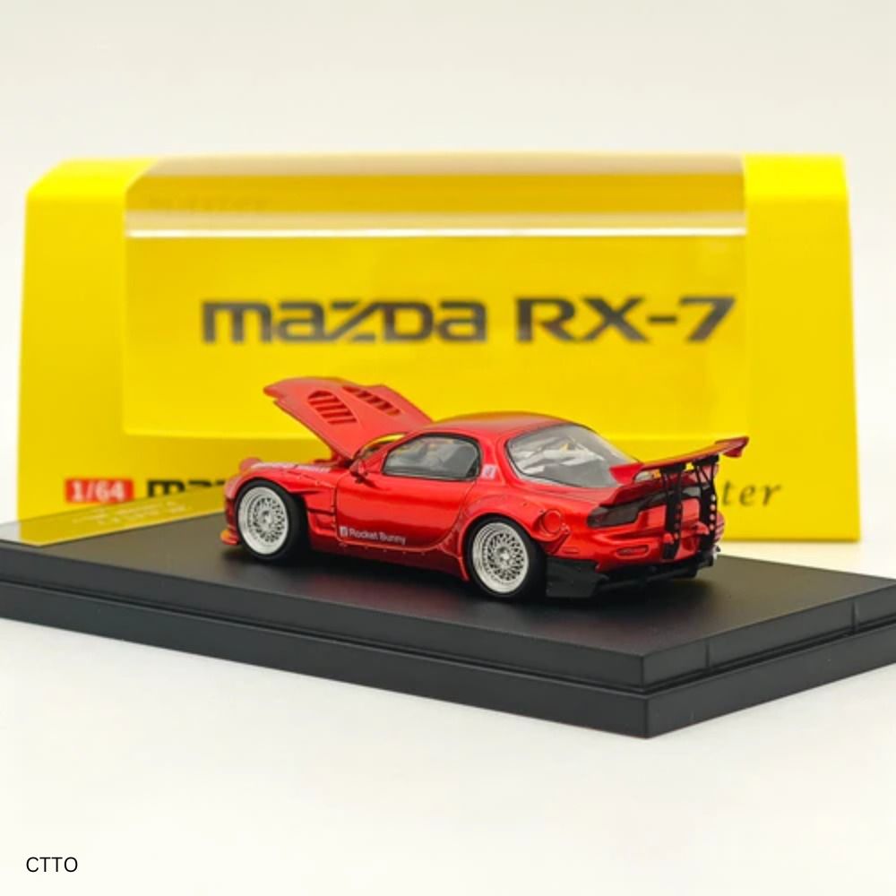 Master 1/64 Scale Mazda RX-7 FD3S Rocket Bunny Red Die-cast Car ...