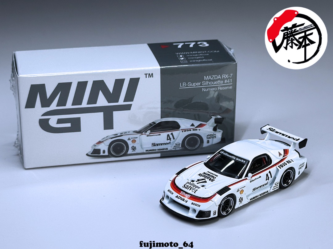 MINI GT 1/64 #773 MAZDA RX-7 LB-SUPER SILHOUETTE #41 NUMERO RESERVE ...