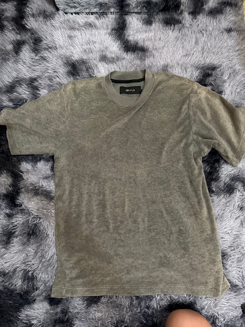 MN+LA MNLA TOWEL TERRY OVERSIZED TEE IN STONE SAGE, Men's Fashion, Tops & Sets, Tshirts & Polo ...