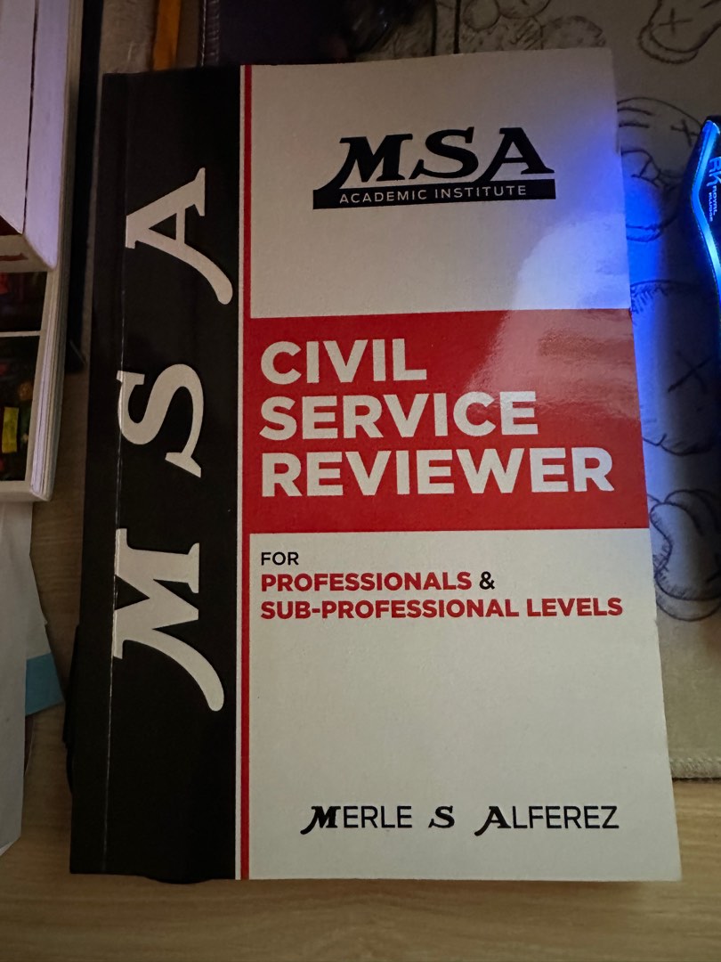 MSA Civil Service Reviewer (Pro & Sub-Pro), Hobbies & Toys, Books ...