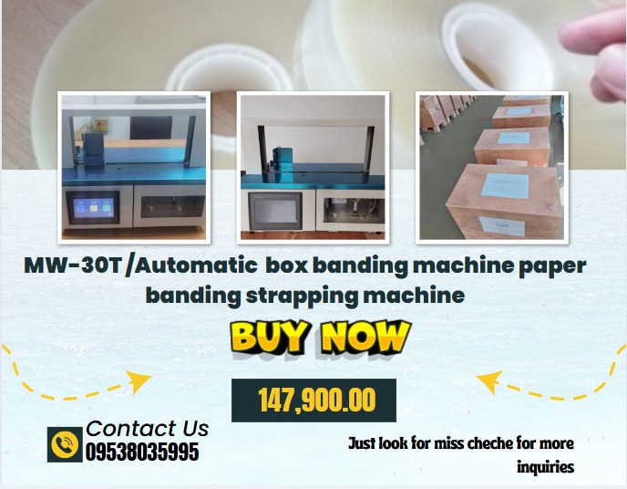 MW-30 / AUTOMATIC BOX BANDING MACHINE PAPER BANDING STRAPPING MACHINE ...
