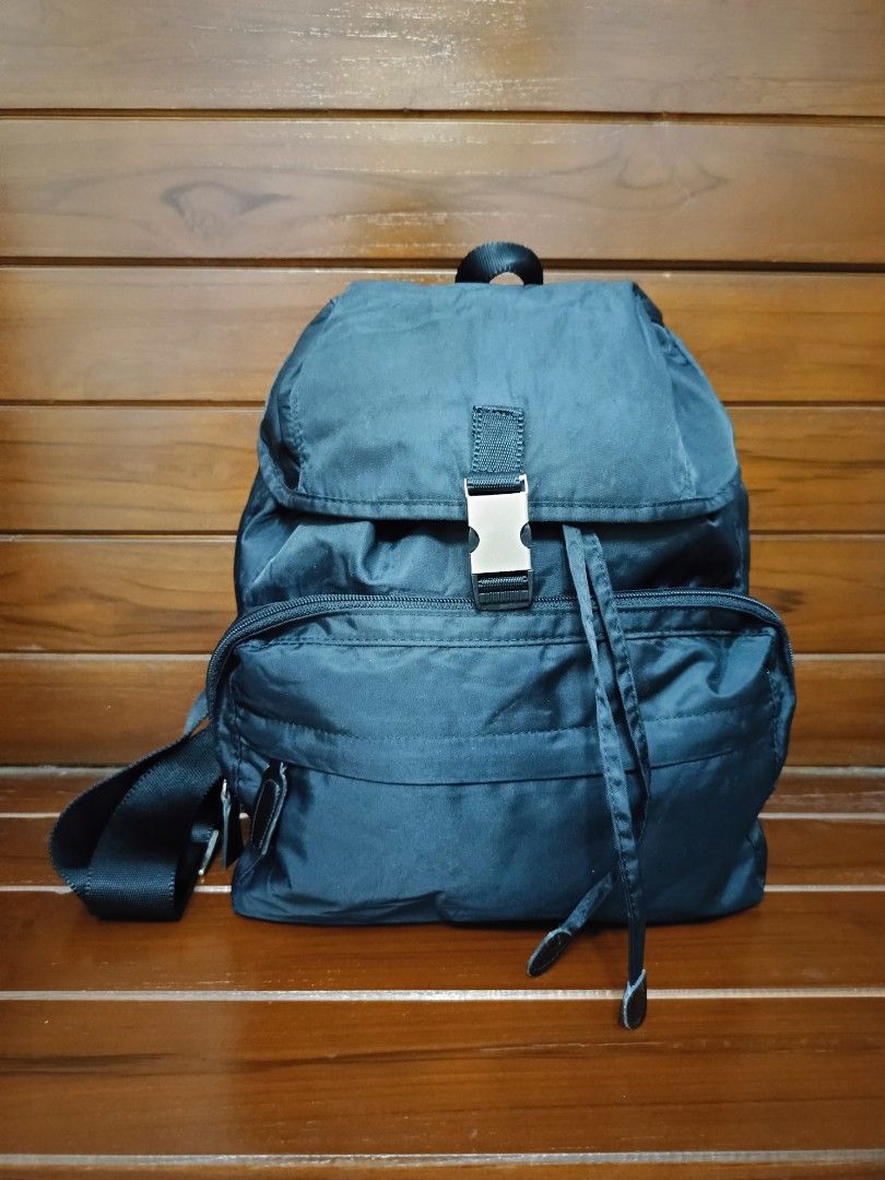 prada backpack men blue
