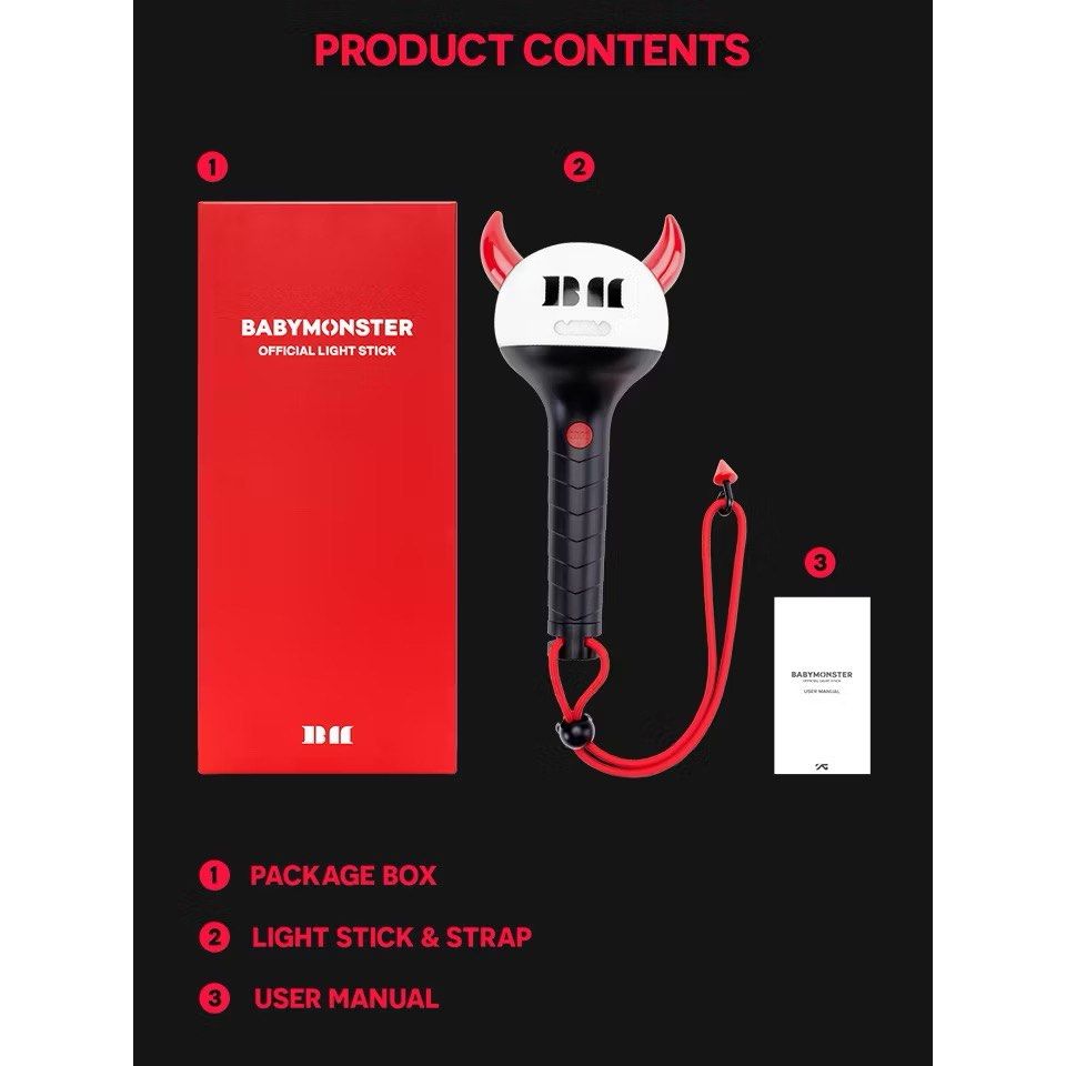 [FREE Delivery] OFFICIAL BABYMONSTER BM BAEMON Lightstick Light Stick ...