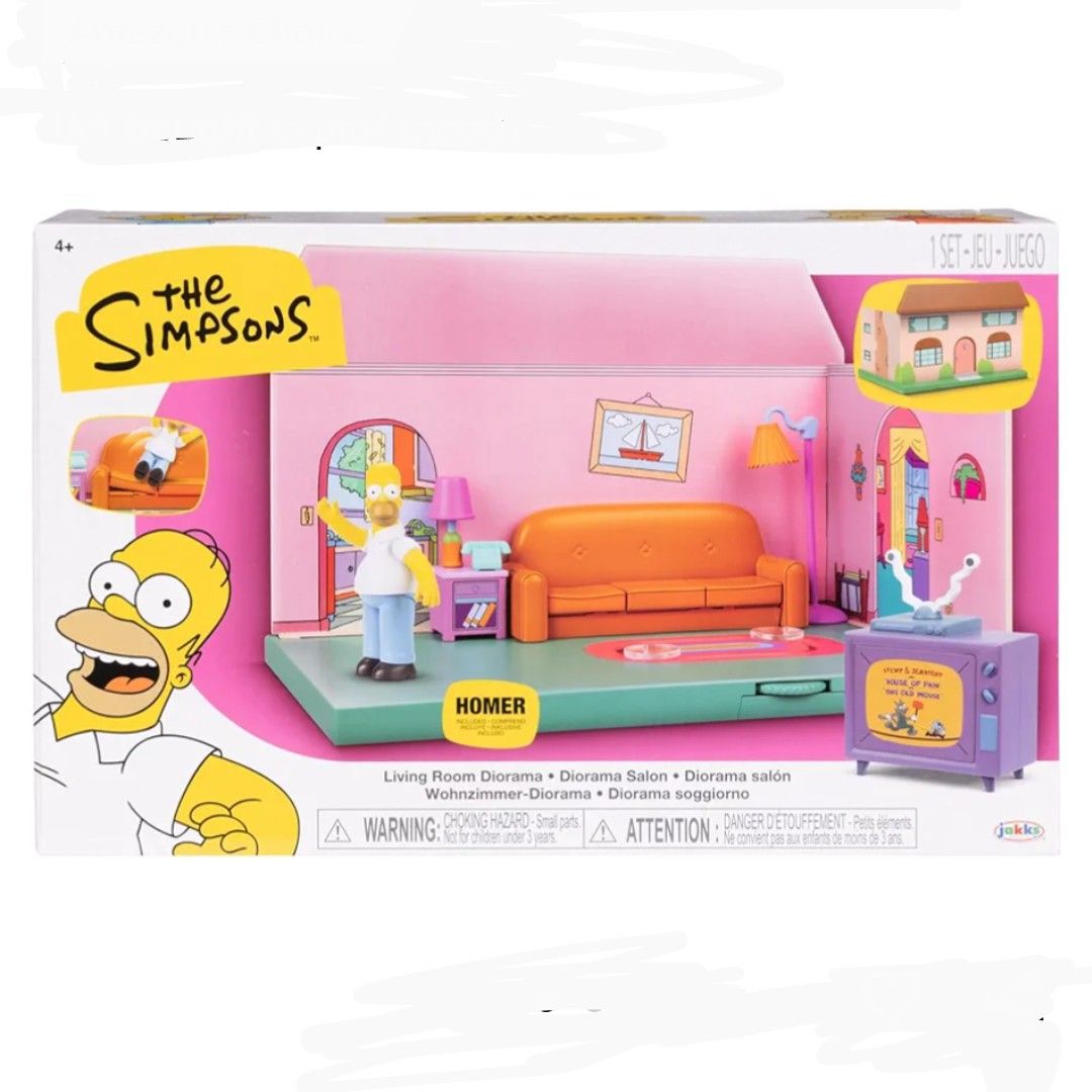 (ON-HAND) Disney The Simpsons LIVING ROOM DIORAMA HOUSE PLAYSET ...