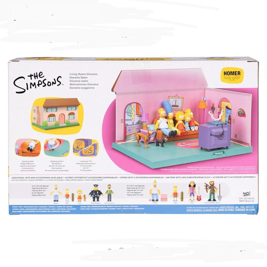(ON-HAND) Disney The Simpsons LIVING ROOM DIORAMA HOUSE PLAYSET ...