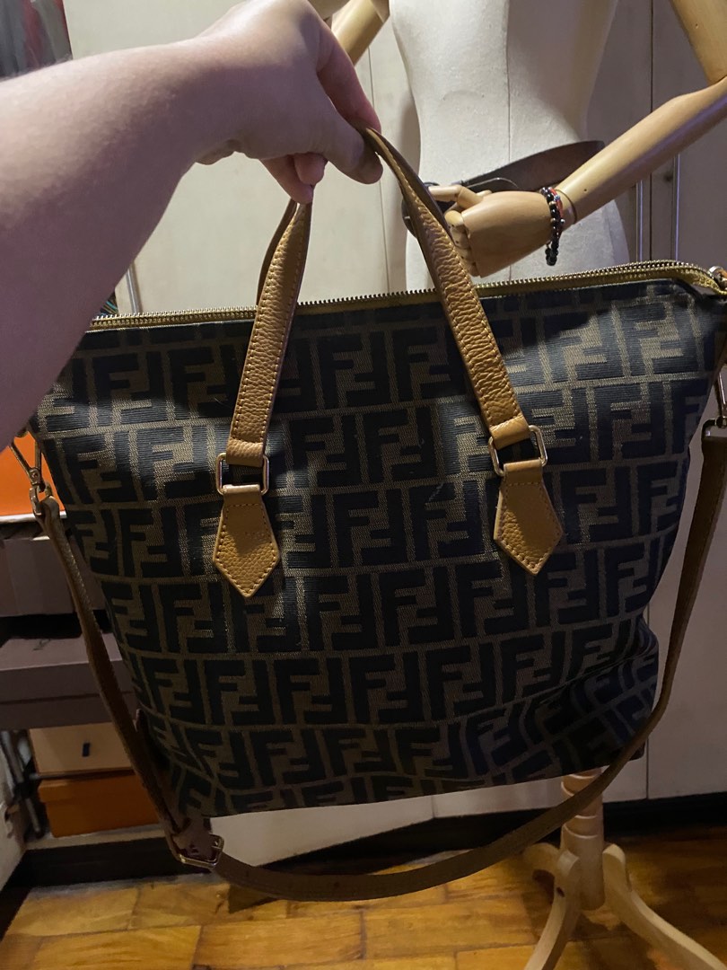 Original Fendi Zucca Laptop Bag, Luxury, Bags & Wallets on Carousell