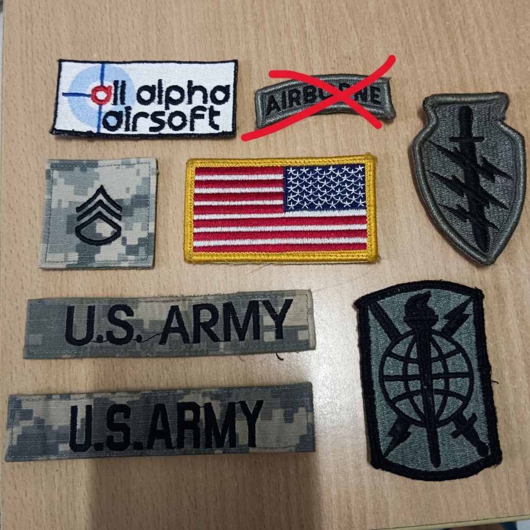 ORIGINAL US Army PATCHES Velcro (READ DESCRIPTION BELOW), Men's Fashion ...