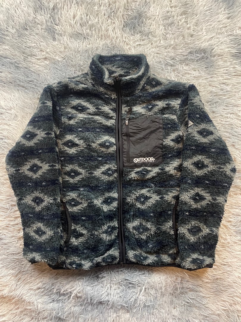 Outdoor Products Aztec Design Sherpa Jacket, Men's Fashion, Coats ...