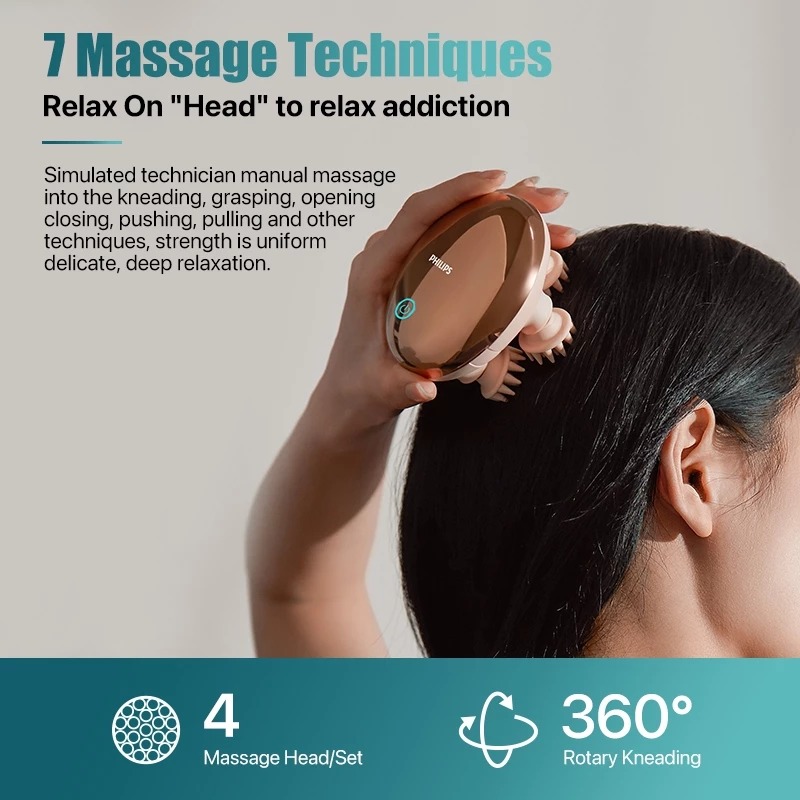 Philips Head Massager Mini Head Massager, Health & Nutrition, Massage ...