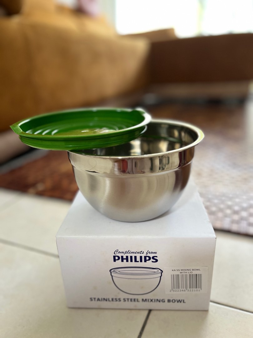 PHILIPS Stainless Steel Mixing Bowl, Furniture & Home Living ...