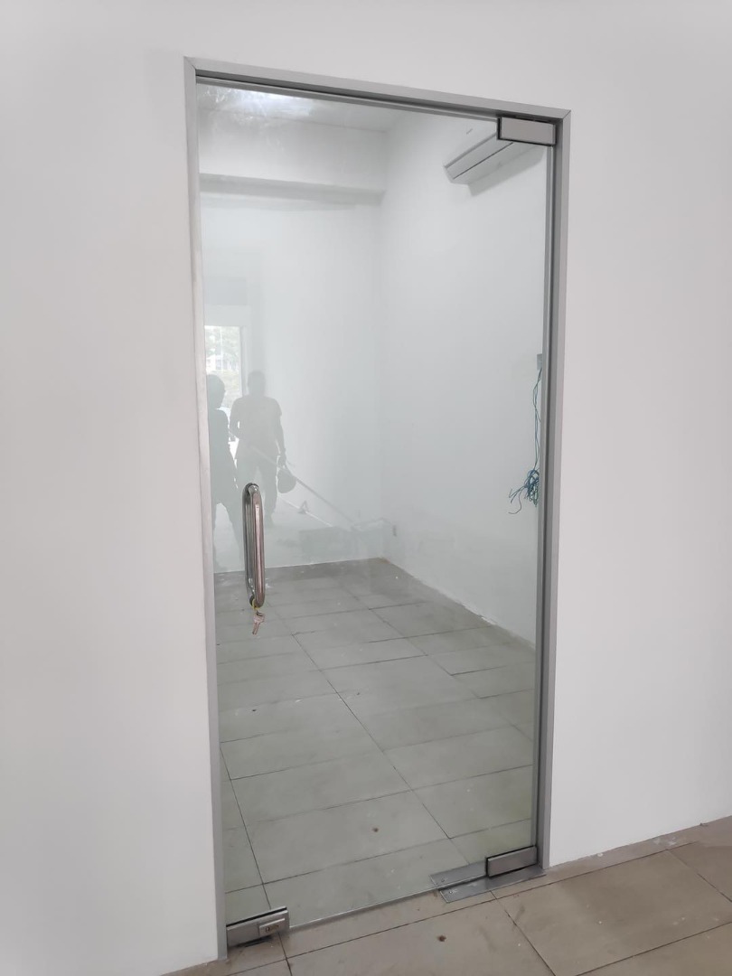 PINTU JENIS KACA l glass door 12mm clear glass l, Furniture & Home ...