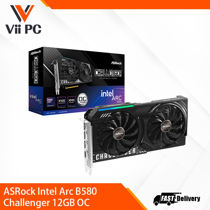(Ready Stock)ASRock Intel Arc B580 Challenger / b580 Steel legand 12GB ...
