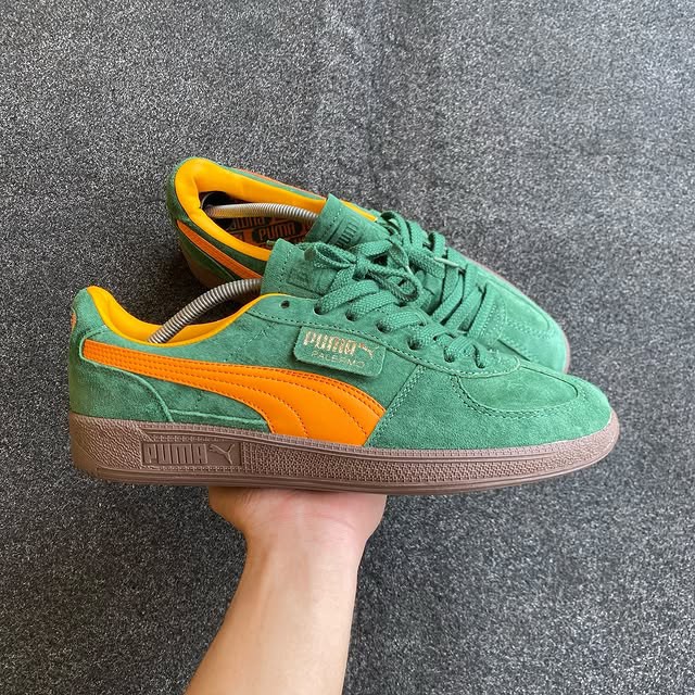 PUMA PALERMO VINE CLEMENTINE GREEN YELLOW SIZE 44.5, Fesyen Pria ...