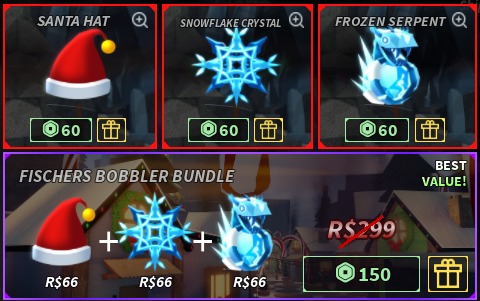Roblox Fisch Limited Bobbers Rm2 each (RM5 for the pack), Video Gaming ...