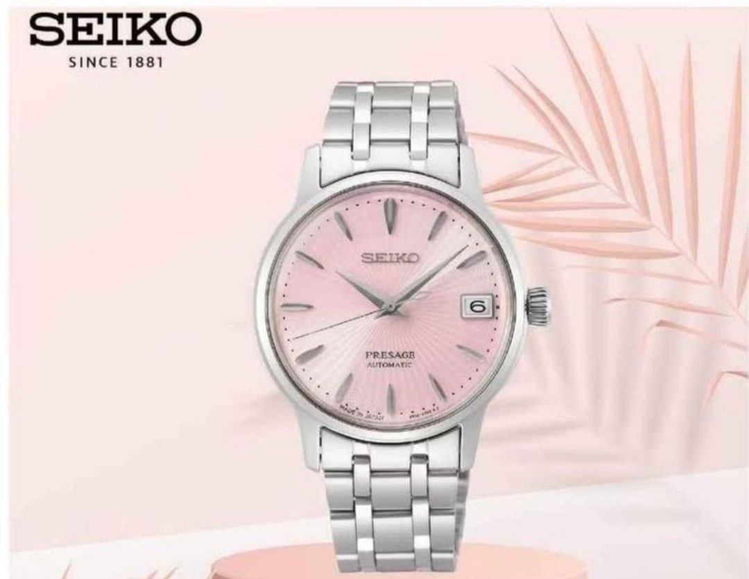 Seiko Presage Cocktail Cosmopolitan Pink Dial Automatic Watch SRP839J1 ...