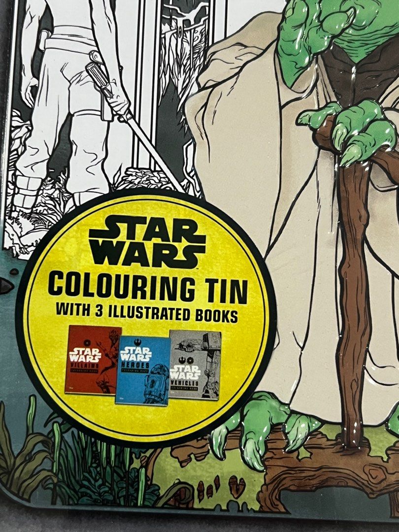 Star Wars Colouring Tin - With 3 Illustrated Books - New - Age: 7 ...