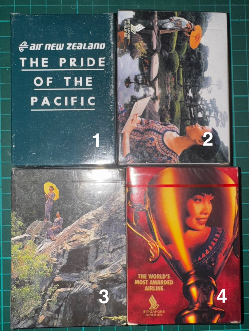 Vintage Airline playing cards (SIA & Air New Zealand), Hobbies & Toys ...