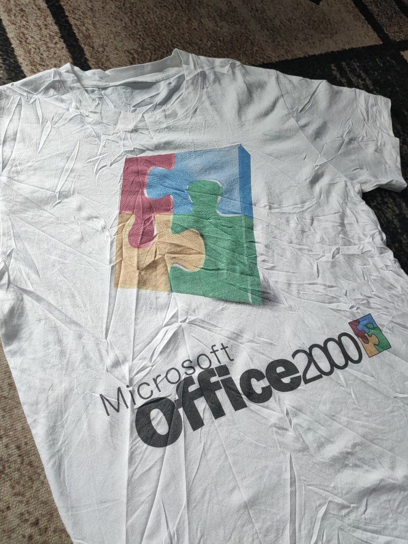 VINTAGE MICROSOFT OFFICE 2000, Men's Fashion, Tops & Sets, Tshirts ...