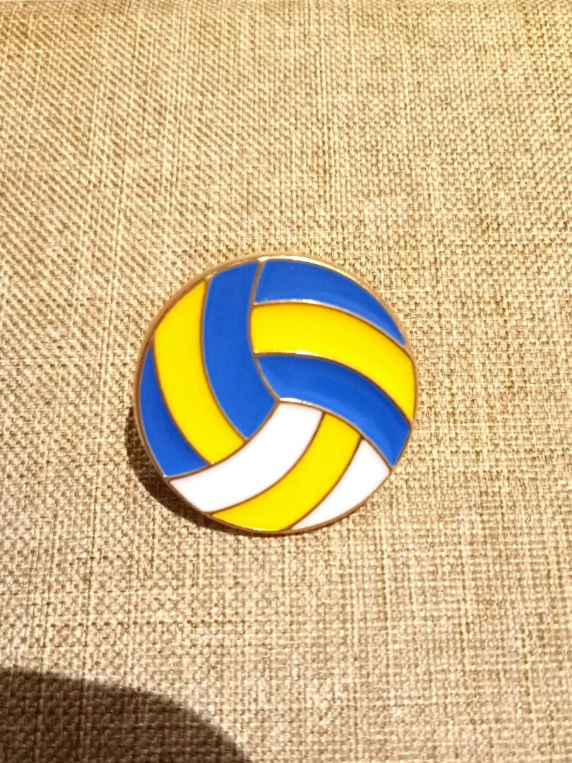 Volleyball Enamel Pin, Luxury, Accessories on Carousell