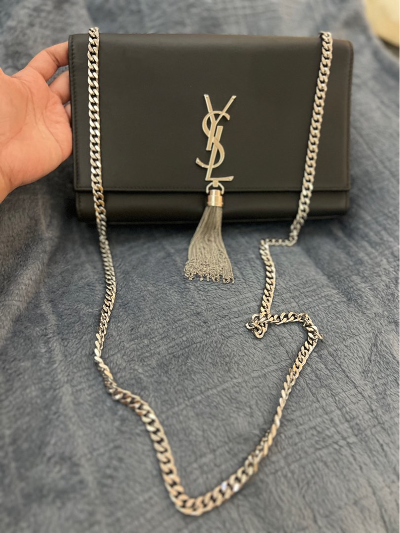YSL Envelope Bag SW with Tassel 100% Authentic, Women's Fashion, Bags & Wallets, Cross-body Bags ...