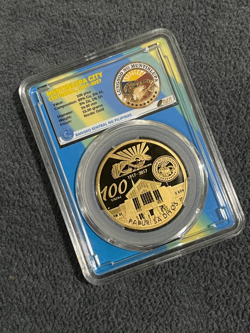100 Piso Bsp Coin Muntinlupa Centenary, Hobbies & Toys, Memorabilia ...