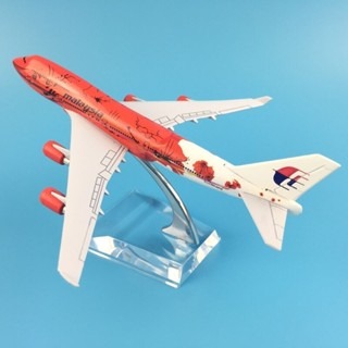 16cm Malaysia Mas Bunga Raya B747 Scale 1:400 Metal Aircraft Replica ...