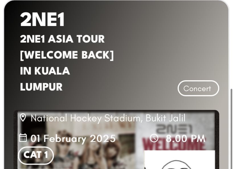 2NE1 Concert Ticket in Kuala Lumpur, Tickets & Vouchers, Event Tickets ...