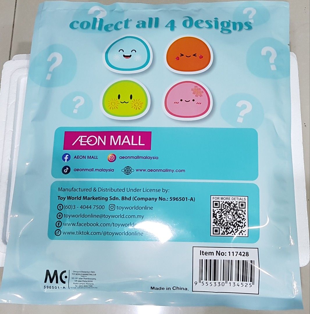AEON x Toy World - Blind Bag Mochi Cushion, Hobbies & Toys, Toys ...